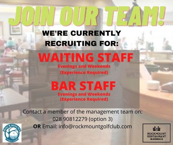 STAFF NEEDED - Rockmount Golf Club